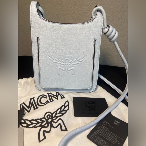 MCM | Bags | Firm Gift Ready Mcm Himmel Hobo Mini Light Blue Xbody Dust ...